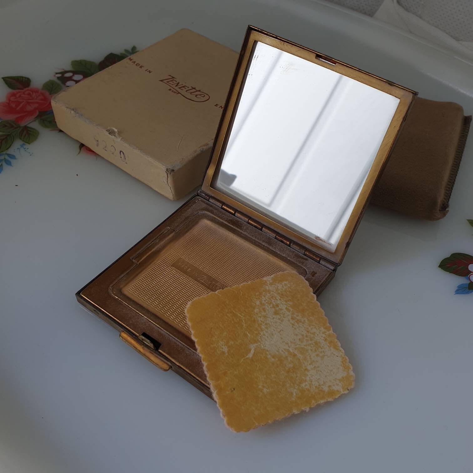 Art Deco Square Compact Case Zenette Compact Powder Case - Etsy UK