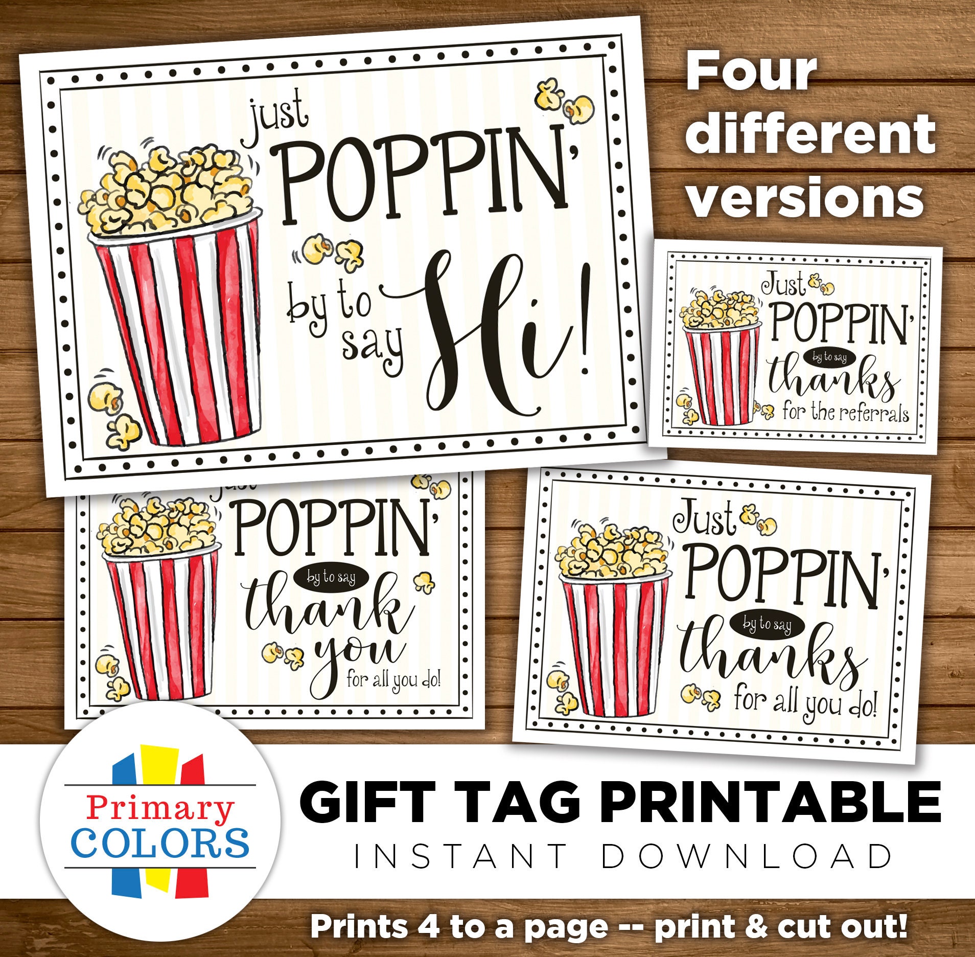 Just POPPIN' by to Say Hi! Teacher, Staff, Client, Volunteer, Employee ...