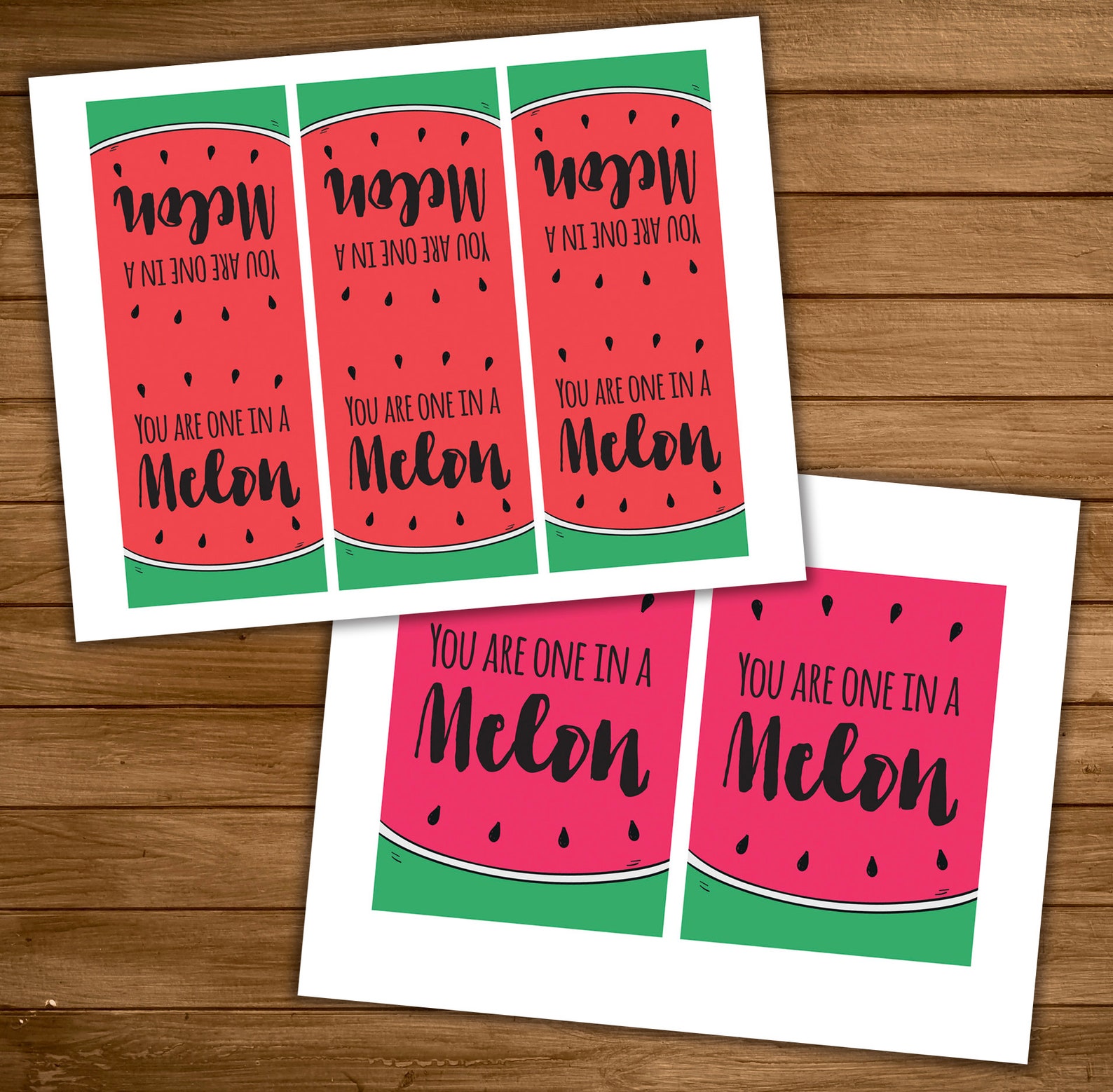One in a Melon Watermelon Gift Tag. Teacher Staff Client - Etsy