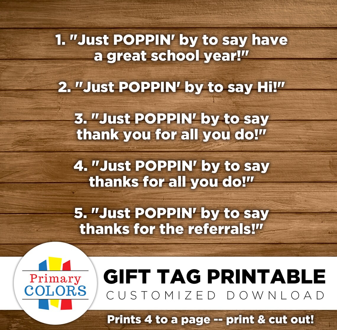 CUSTOMIZED Just POPPIN' By Teacher School Staff - Etsy