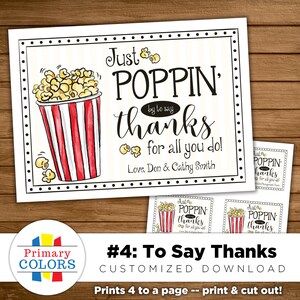 CUSTOMIZED - Just POPPIN' By! Teacher, School, Staff, Client, Volunteer ...