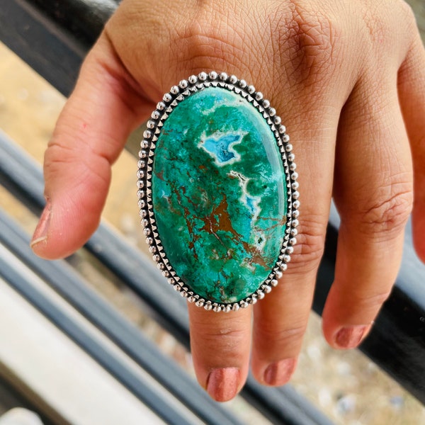 Chrysocolla Ring - Etsy
