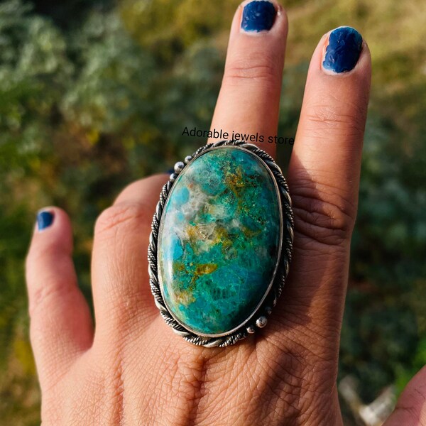 Chrysocolla Ring - Etsy