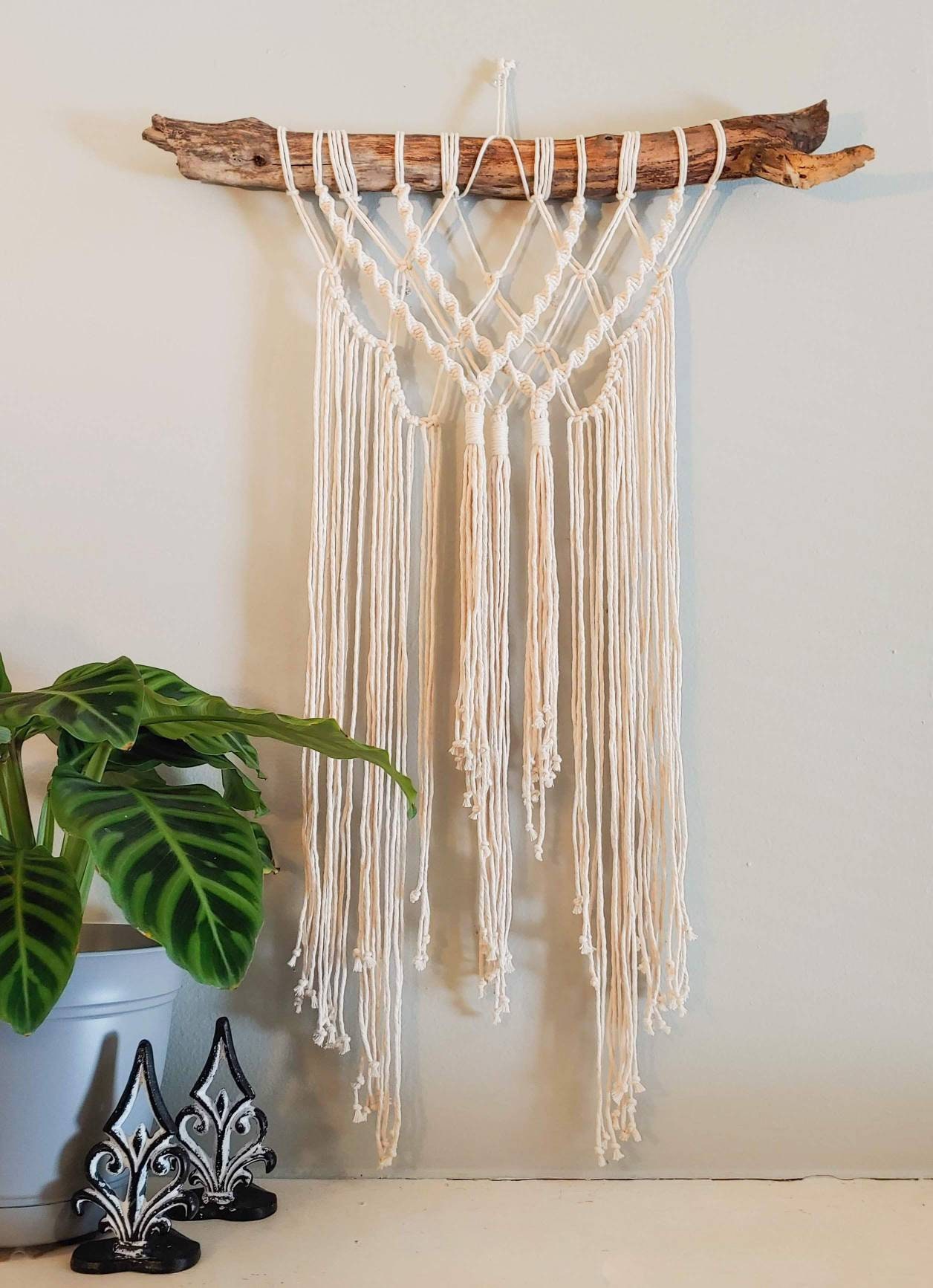 Modern Macrame Wall Hanging, Contemporary Style, Natural Cotton ...