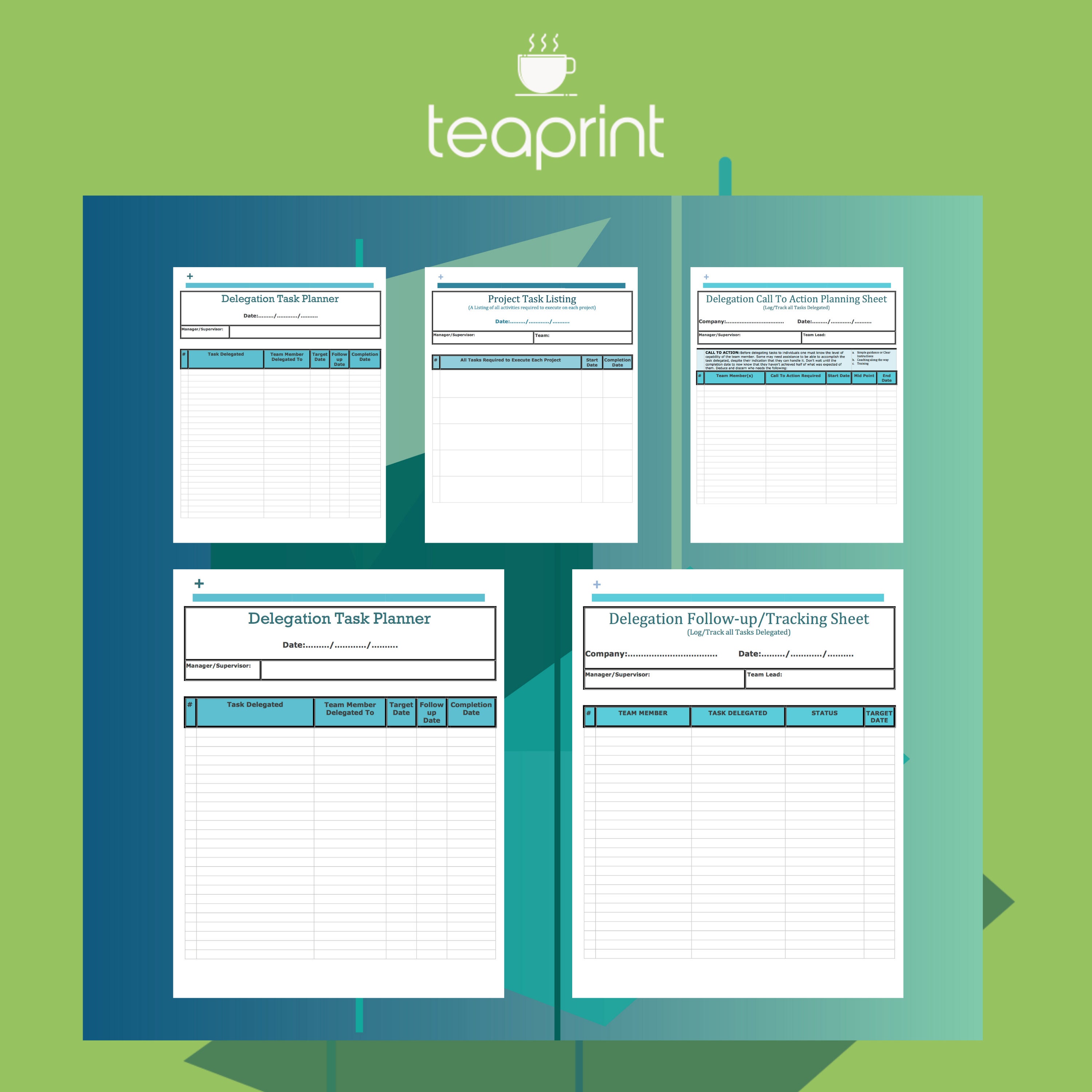 TIME MANAGEMENT Delegation Bundle Pack, 2 Printable Planners, PDF, 2 in ...