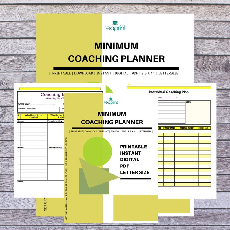 Mini Coaching Planner, 9 Pages, Printable, Instant Download, PDF ...
