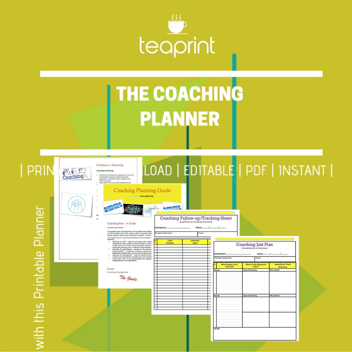 Coaching Planner Digital Print Printprintable PDF Instant - Etsy UK