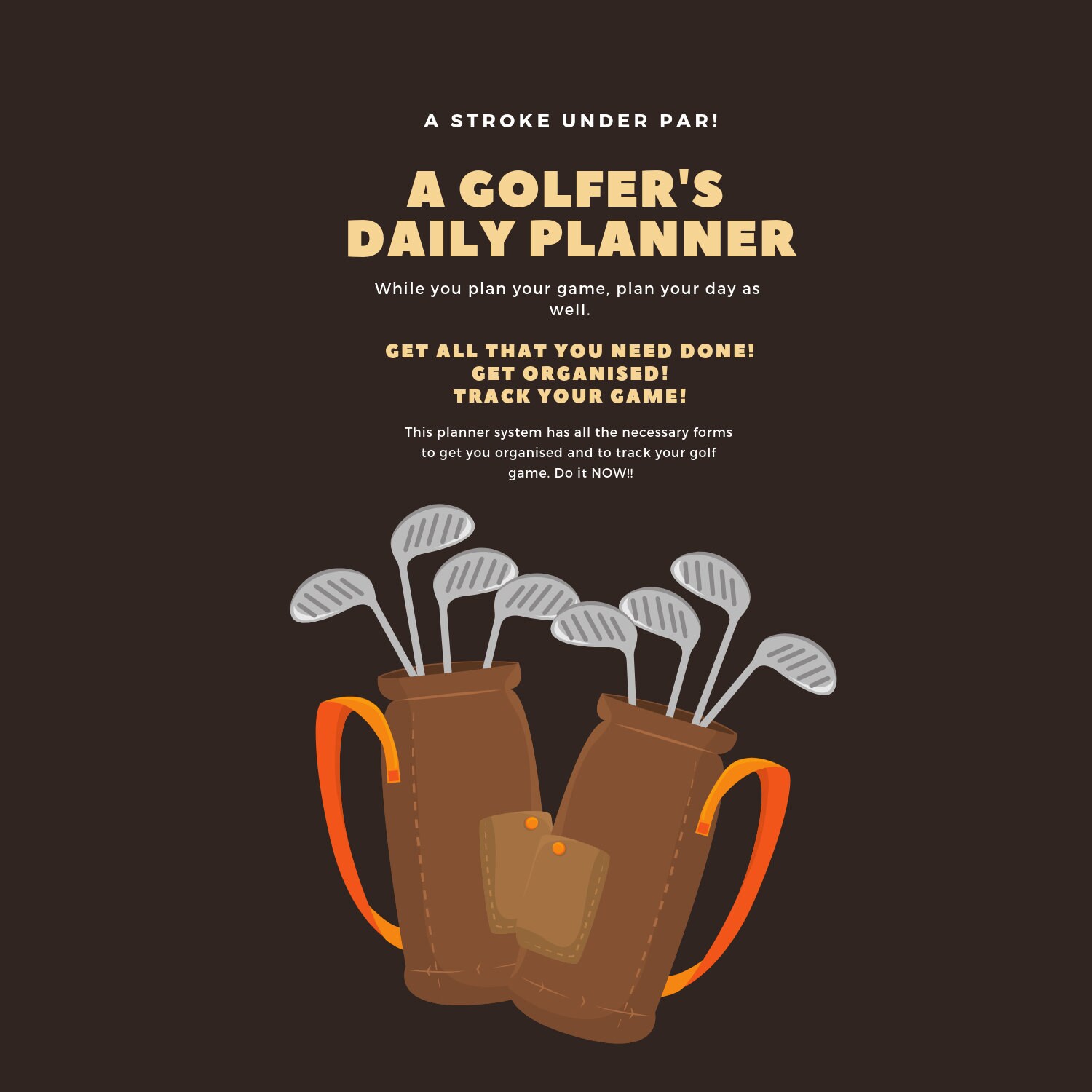 A Golfer's Daily Planner, Printable, Editable, Golf Score Card, Golf ...