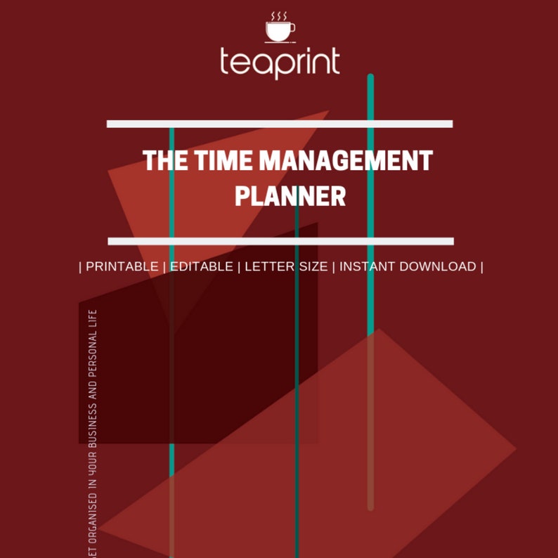 The Time Management Planner, 18 Pages, Printable, Instant Download, PDF ...