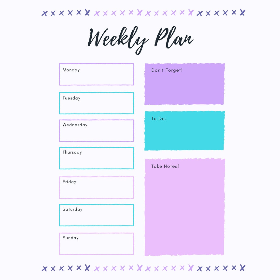 Multi Planner, Printable, Instant Download, 9 Pages, Grocery Planner ...