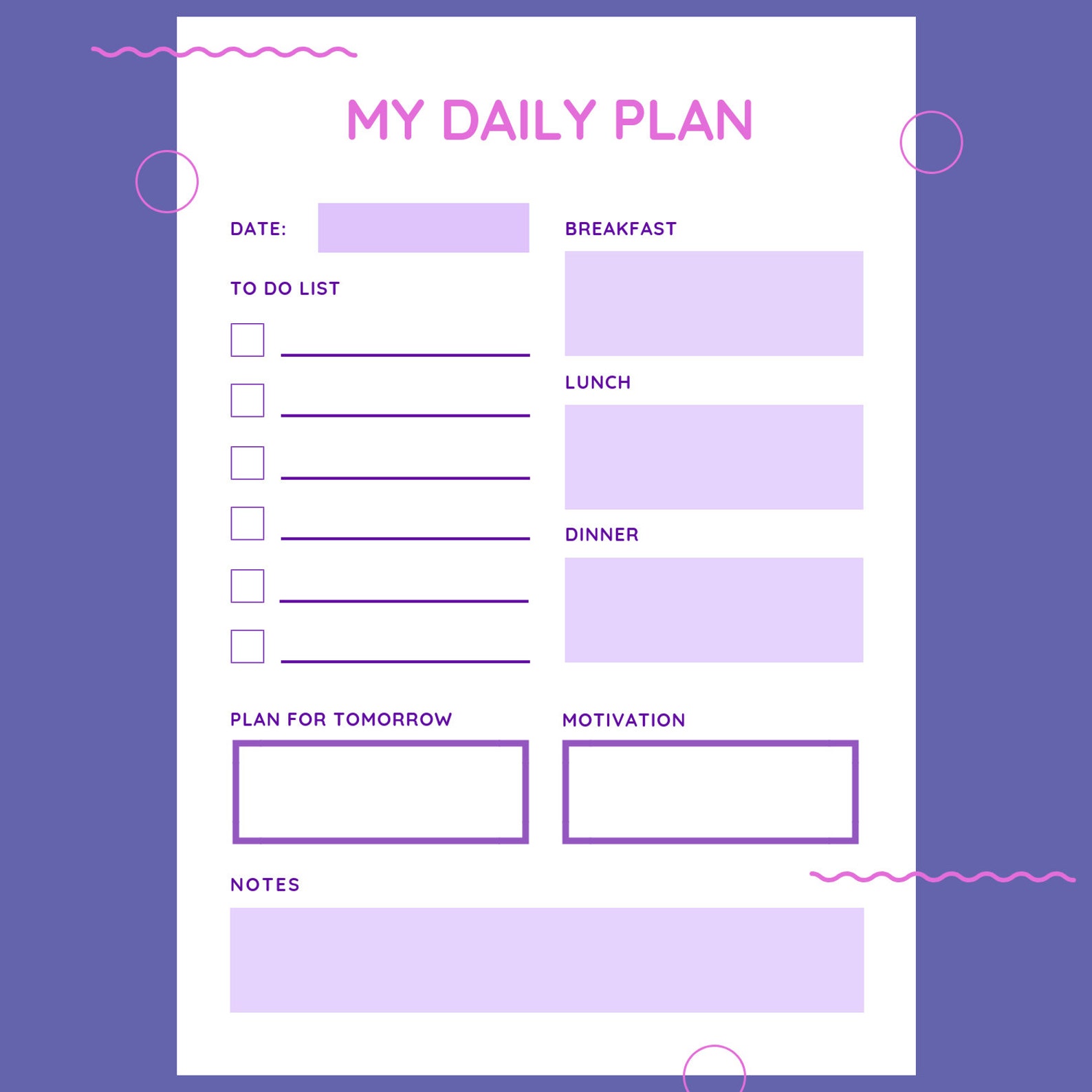 Multi Planner, Printable, Instant Download, 9 Pages, Grocery Planner ...