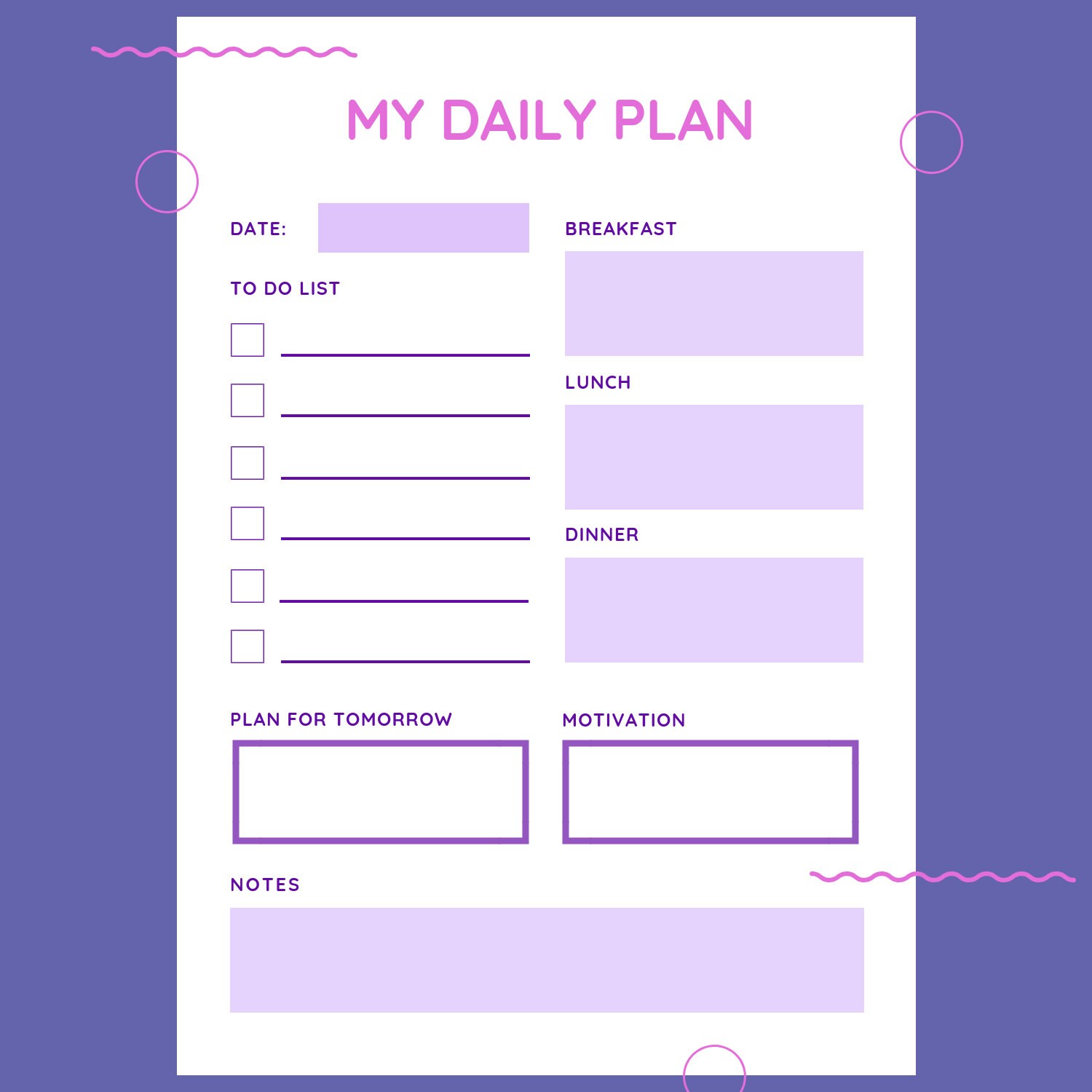 Multi Planner, Printable, Instant Download, 9 Pages, Grocery Planner ...