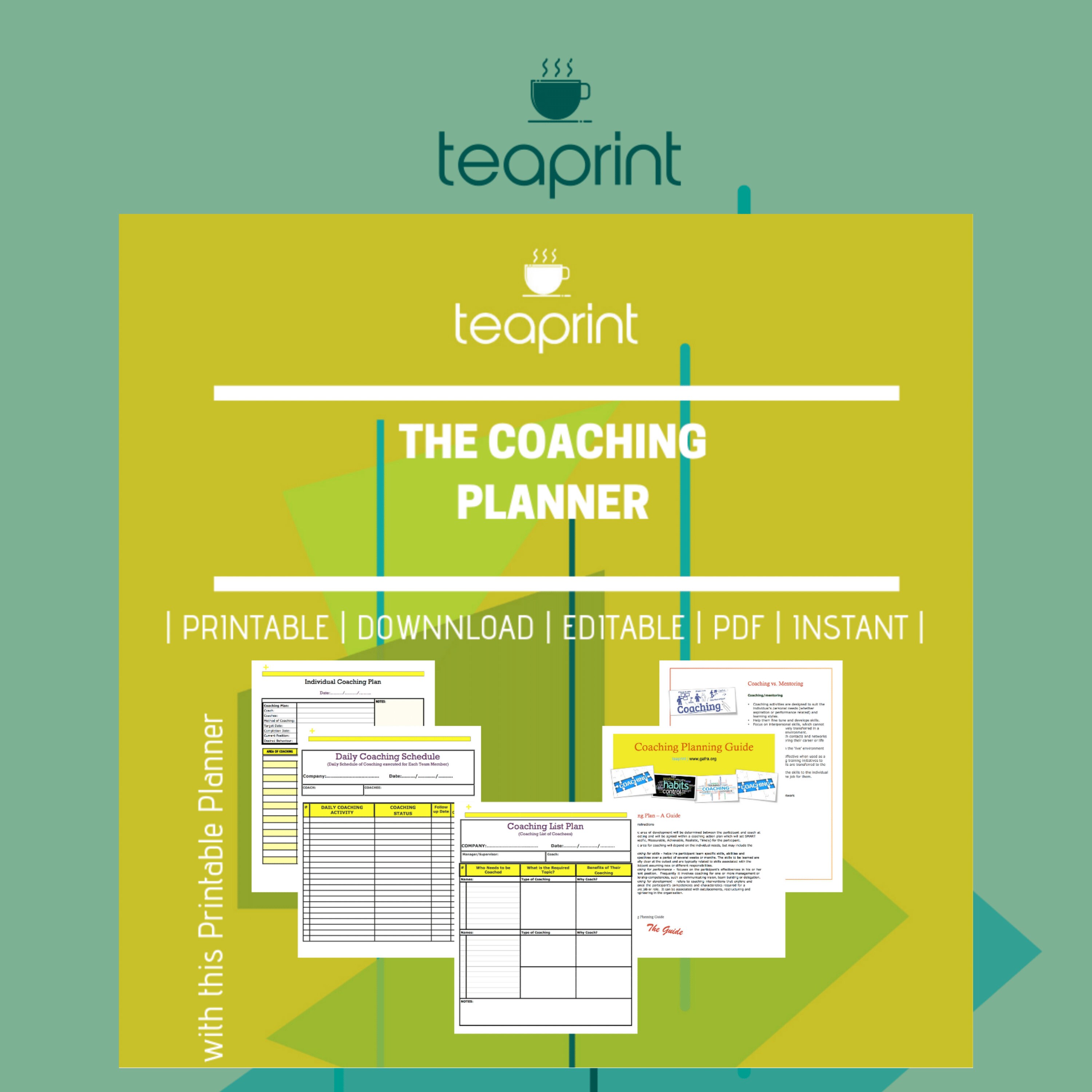 COACHING BUNDLE Pack Print3 Printable Planners PDF 3 in 1 - Etsy