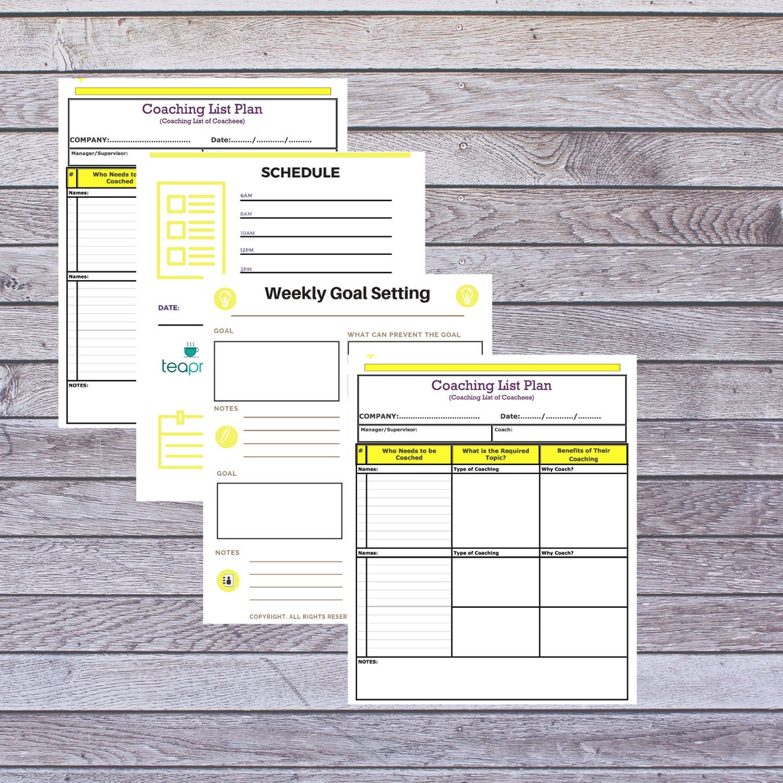 Mini Coaching Planner, 9 Pages, Printable, Instant Download, PDF ...