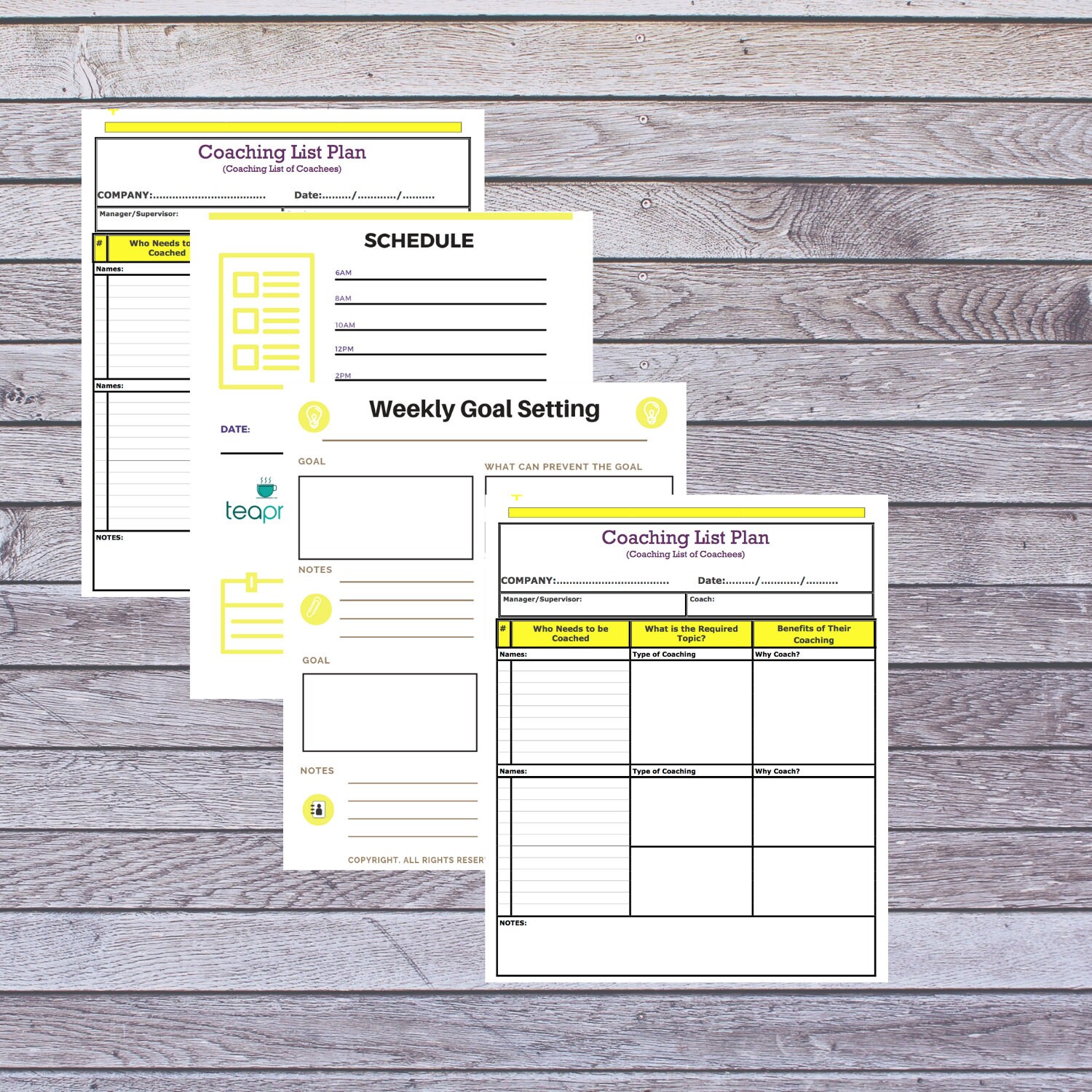 Mini Coaching Planner, 9 Pages, Printable, Instant Download, PDF ...