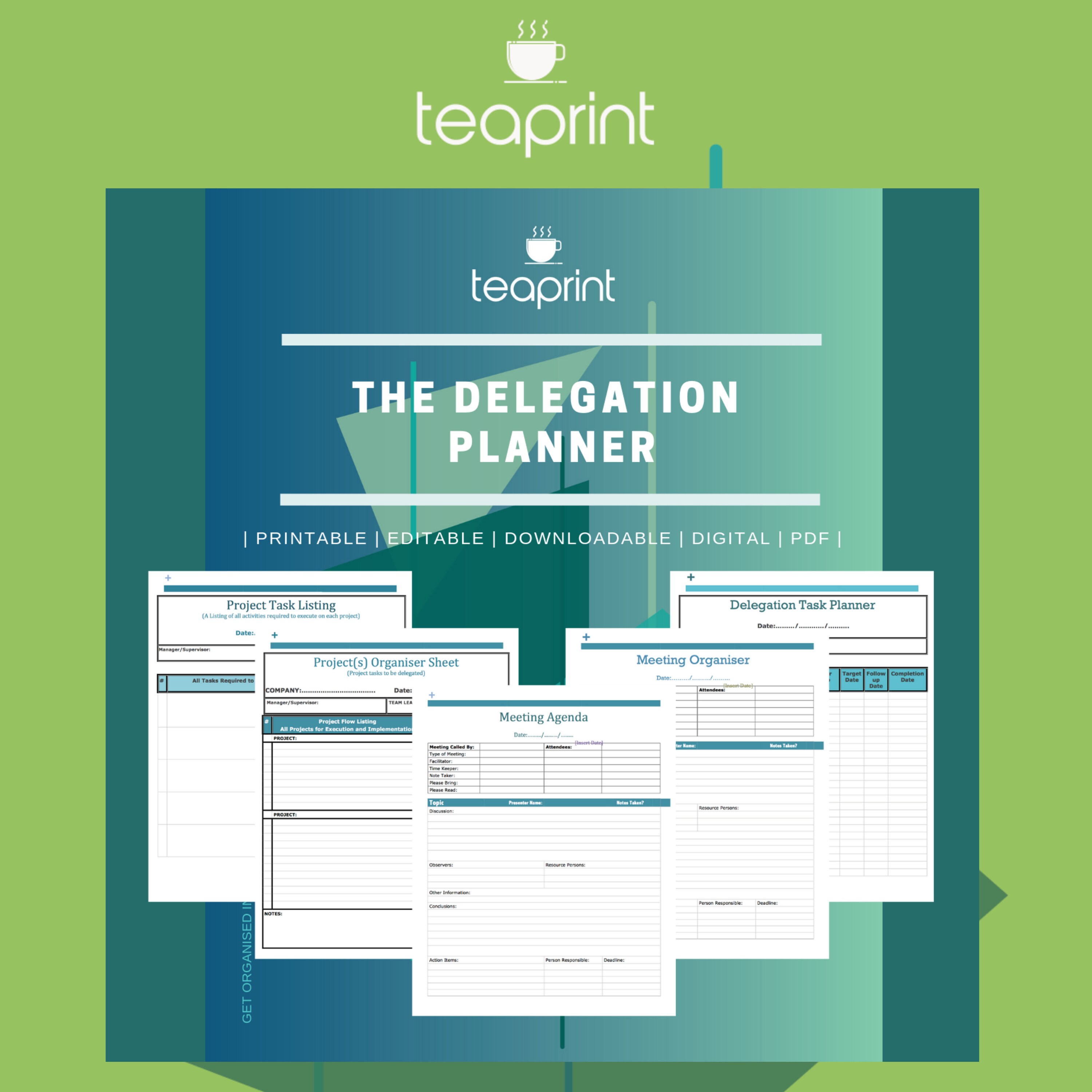 TIME MANAGEMENT Delegation Bundle Pack 2 Printable Planners - Etsy
