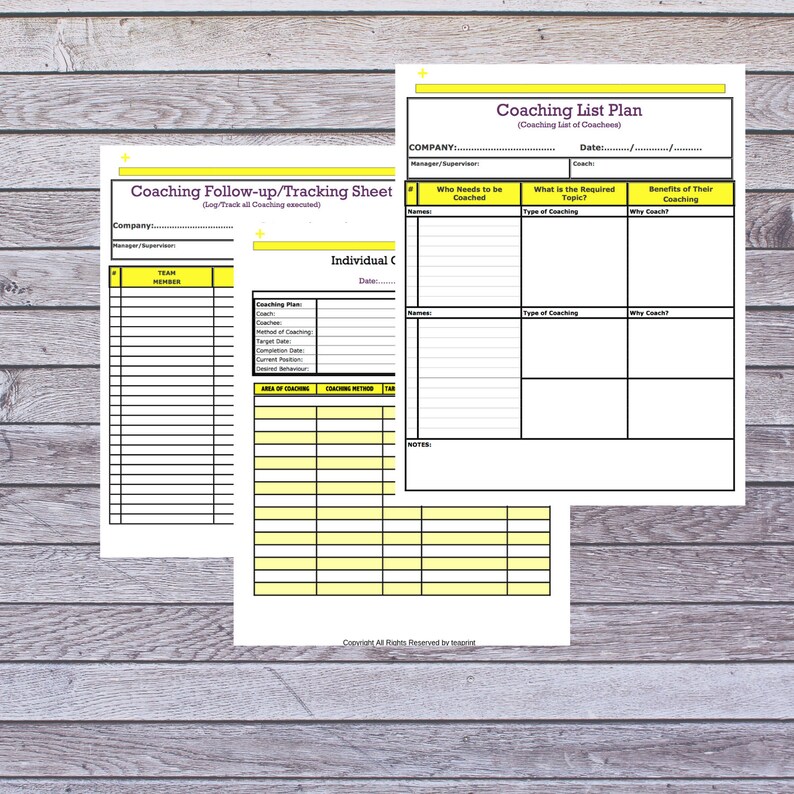 Mini Coaching Planner, 9 Pages, Printable, Instant Download, PDF ...