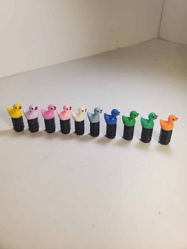 4 Pack of Little Ducky Tire Valve Caps. Aluminum Schraeder Valve Caps ...