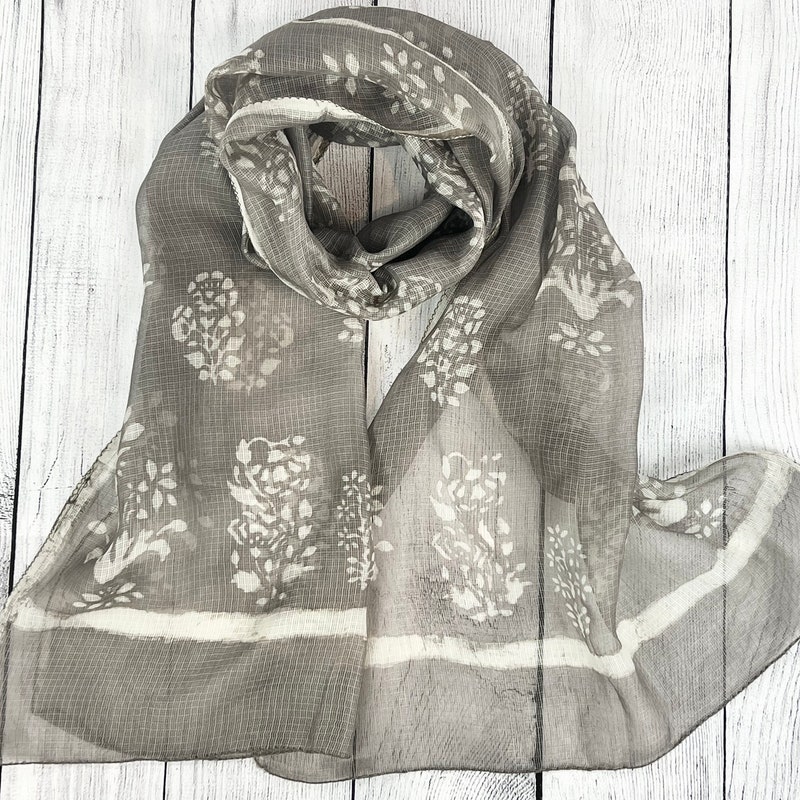 Grey Scarf - Etsy