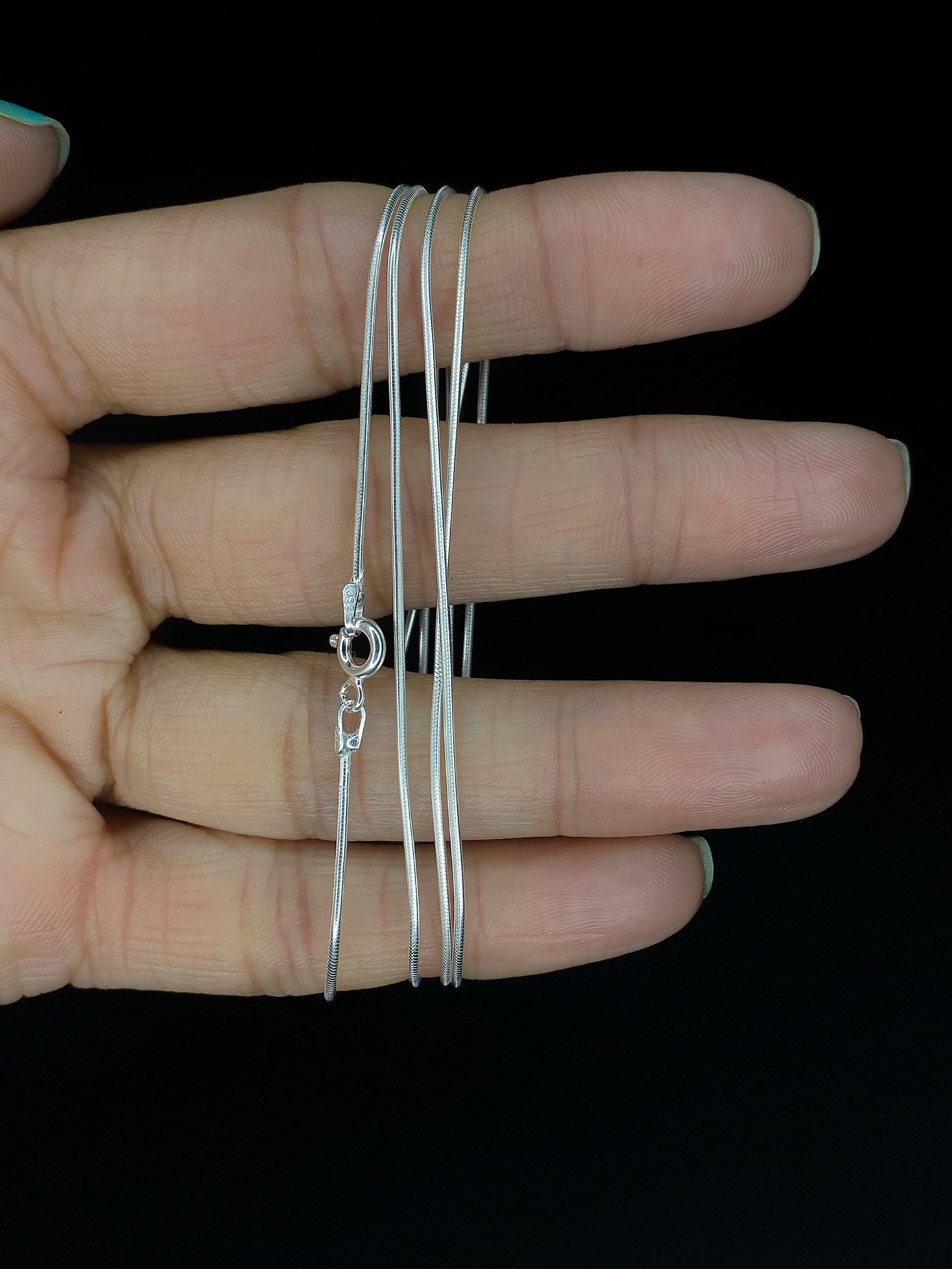 Sterling Silver 1.5 Mm Solid Snake Chain Sizes 26 and 30 - Etsy