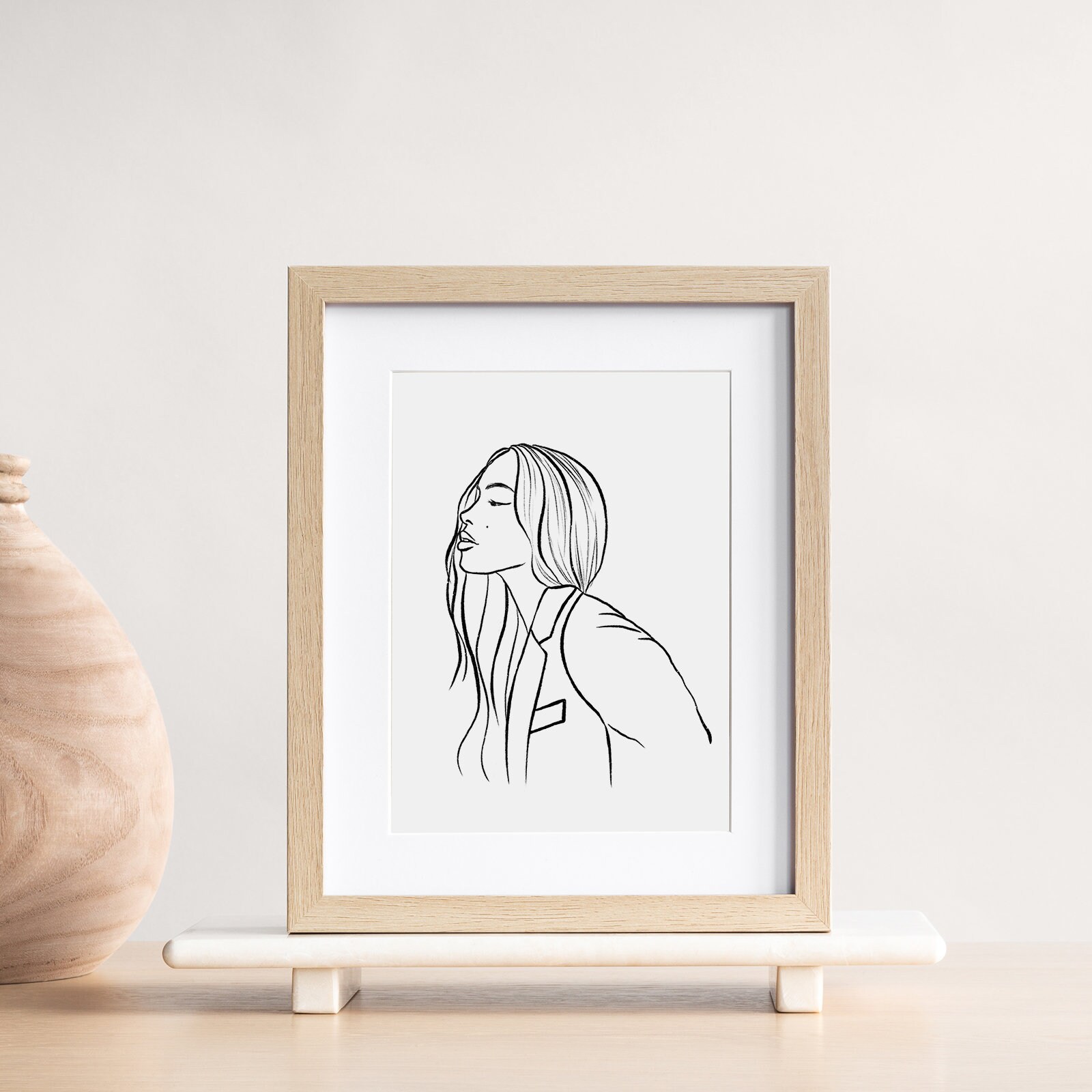 Custom Minimal Art Portrait Line Art Portrait Illustration | Etsy