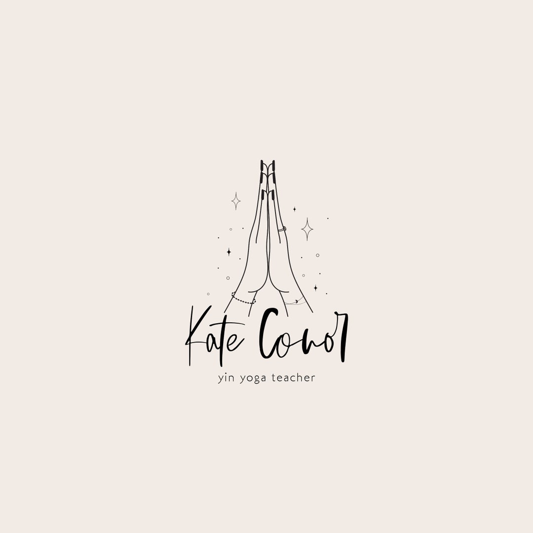 Hands Namaste Small Business Premade Logo pray Logo Design - Etsy