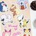 Normal Type Pokemon Sticker Sheet Pokemon Type Series - Etsy