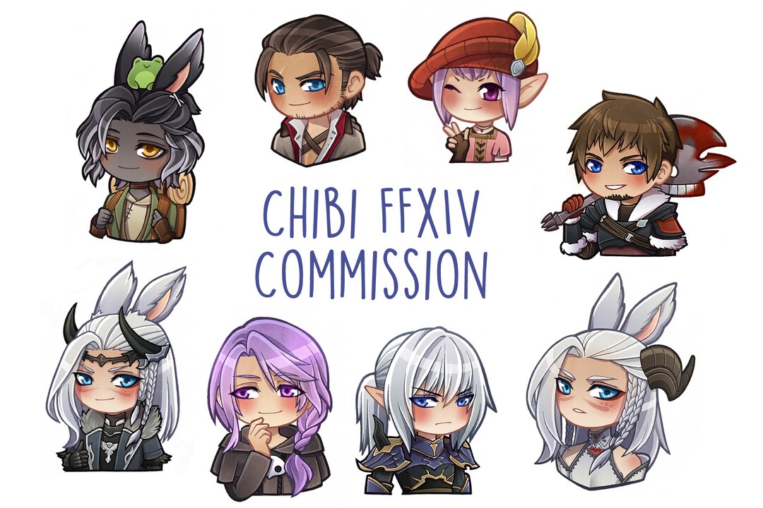 FFXIV Chibi WOL Commission for WOL Sticker Exchange or Collection - Etsy