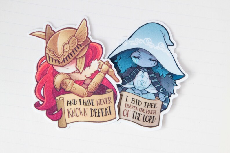 Elden Ring Stickers Waterproof Malenia and Ranni Stickers in - Etsy