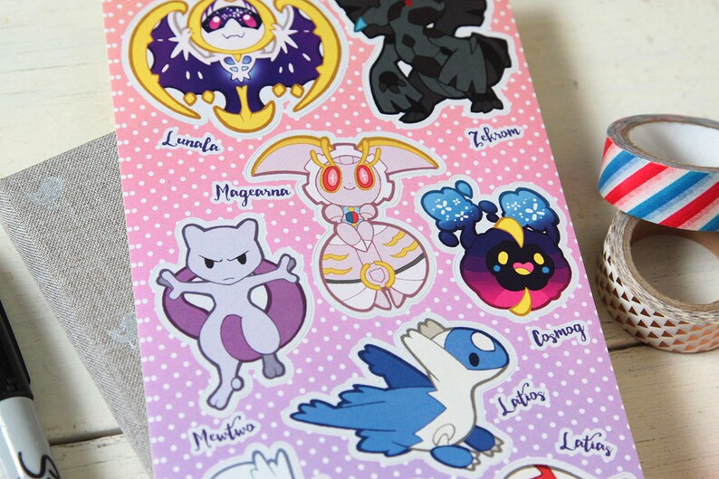 Legendary Pokemon Sticker Sheet 1 - Etsy