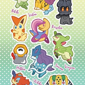 Legendary and Mythical Pokemon Sticker Sheet 2 - Etsy