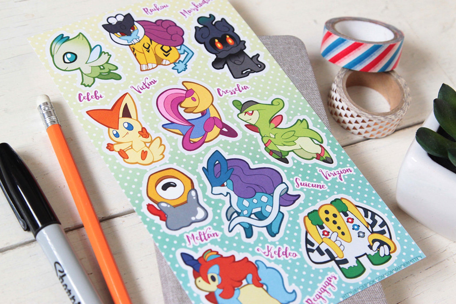 Legendary and Mythical Pokemon Sticker Sheet 2 - Etsy