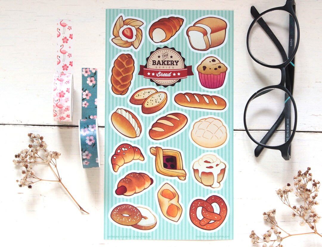 Bread Sticker Sheet - the Bakery Series - Etsy