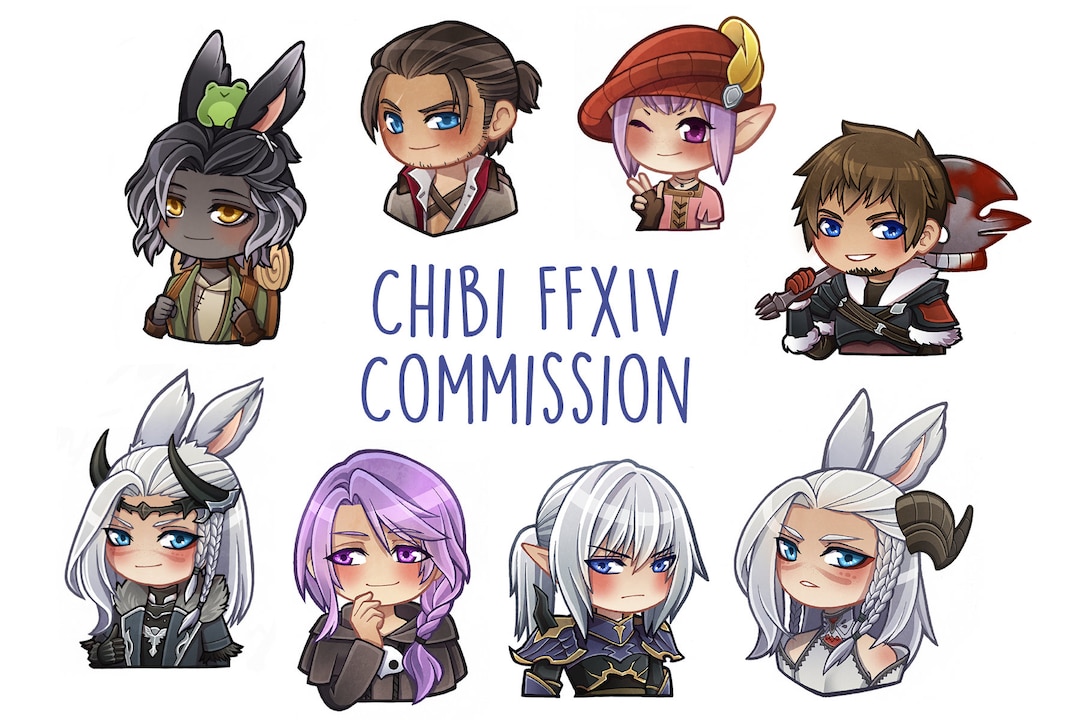 FFXIV Chibi WOL Commission - for WOL Sticker Exchange or Collection - Etsy
