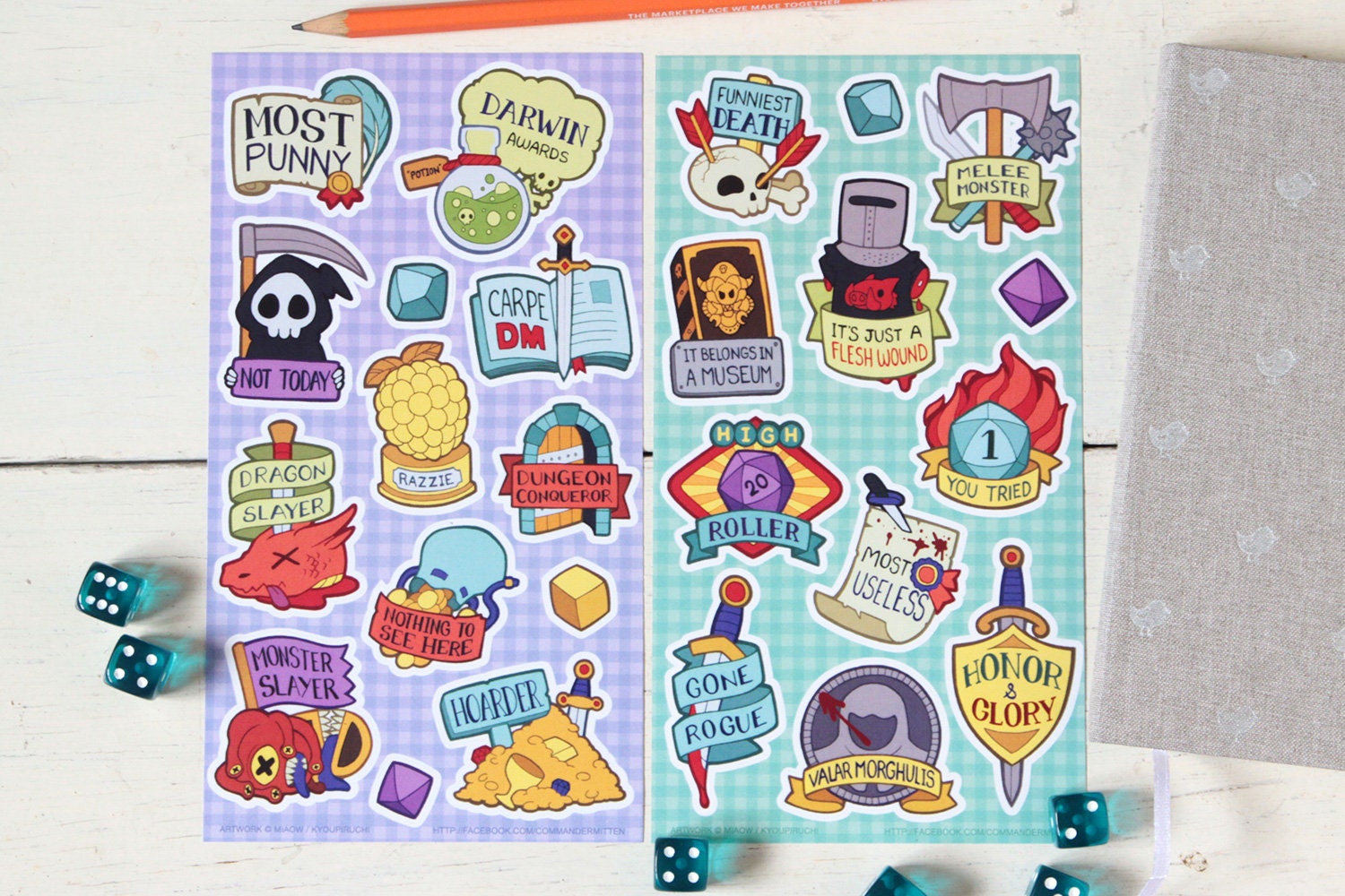 Dungeons and Dragons Roleplay Achievement Stickers Set - Etsy