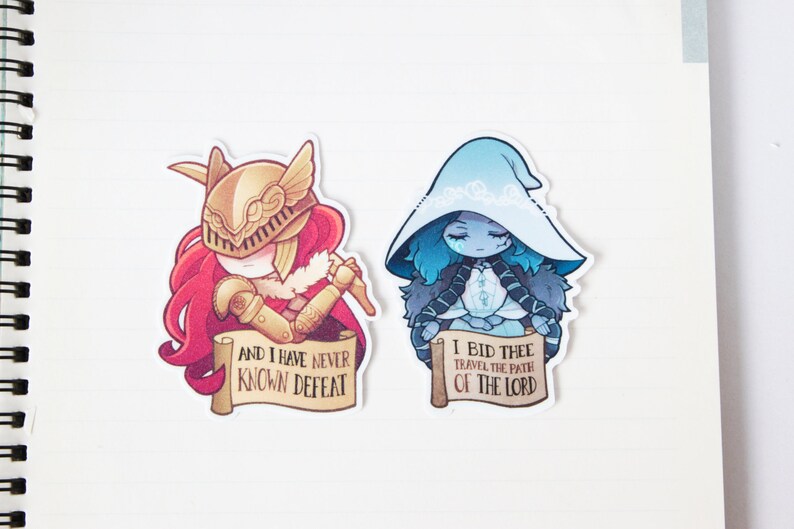 Elden Ring Stickers Waterproof Malenia and Ranni Stickers in - Etsy