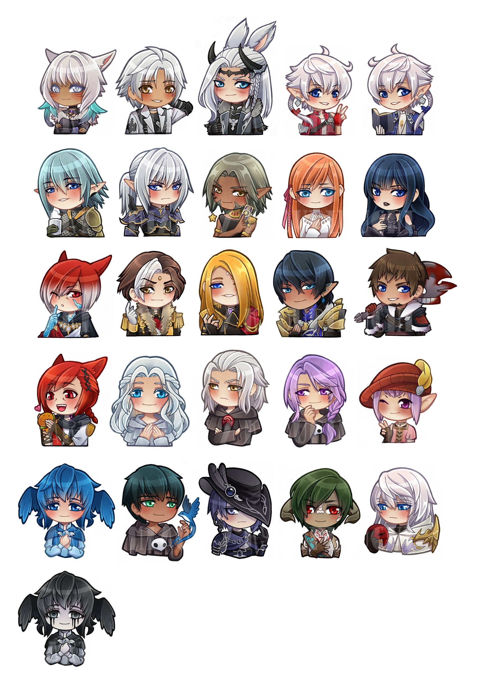 Final Fantasy XIV Stickers - FFXIV Die Cut Sparkly Waterproof Stickers ...