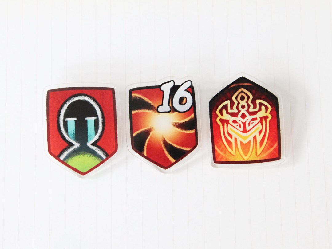 FFXIV Cursed Tank Acrylic Pin Set, Vulnerability and Brink of Death ...