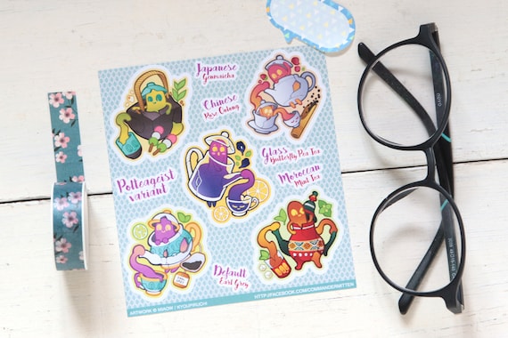 Polteageist Variant Sticker Sheet Sinistea Pokemon Sword and - Etsy Canada