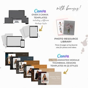 Kajabi Course / Product Template With Course Thumbnails | Feminine ...