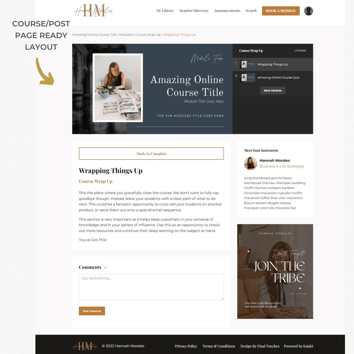 Kajabi Course / Product Template With Course Thumbnails - Etsy