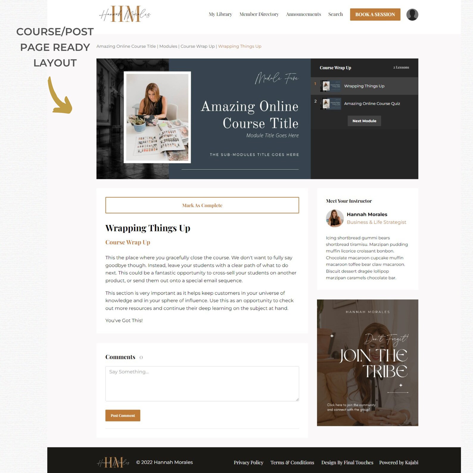 Kajabi Course / Product Template With Course Thumbnails - Etsy