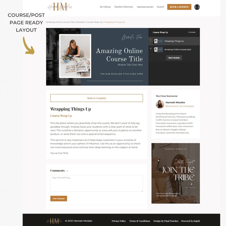 Kajabi Course / Product Template With Course Thumbnails - Etsy