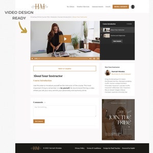 Kajabi Course / Product Template With Course Thumbnails | Feminine ...