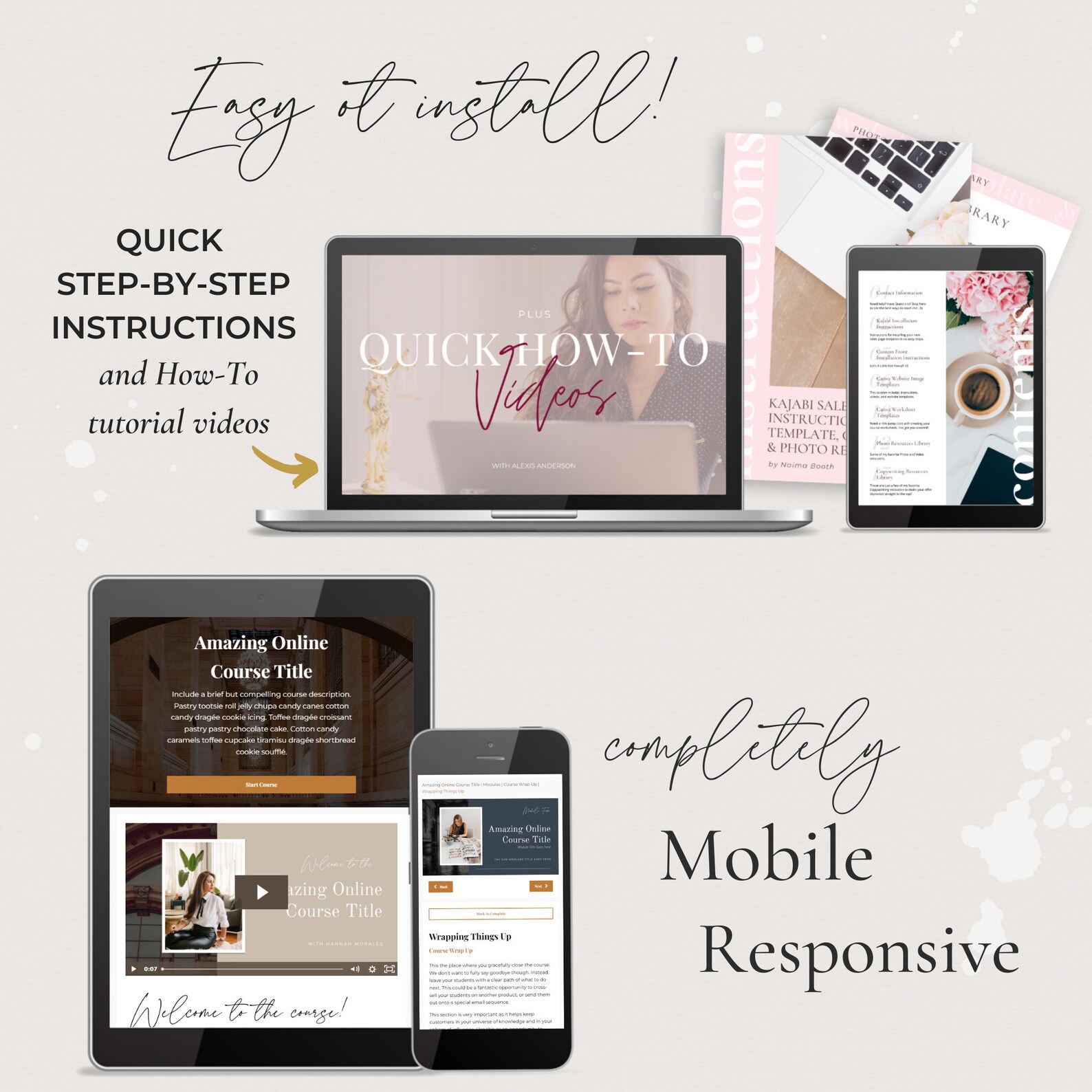 Kajabi Course / Product Template With Course Thumbnails - Etsy