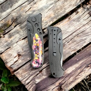 Funeral Flower Knife, Memorial Knife, Knife Made With Flower Petals ...