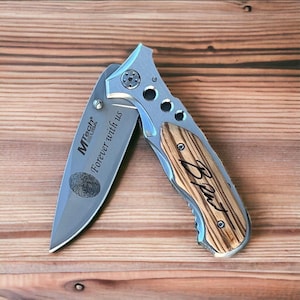 Custom Fingerprint Engraved Knife, Memorial Keepsake - Etsy