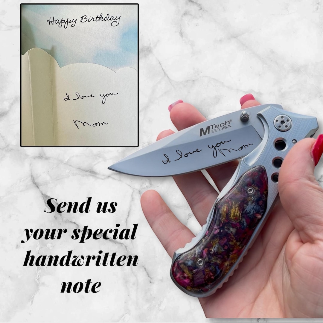 Funeral Flower Knife, Memorial Knife, Knife Made With Flower Petals ...