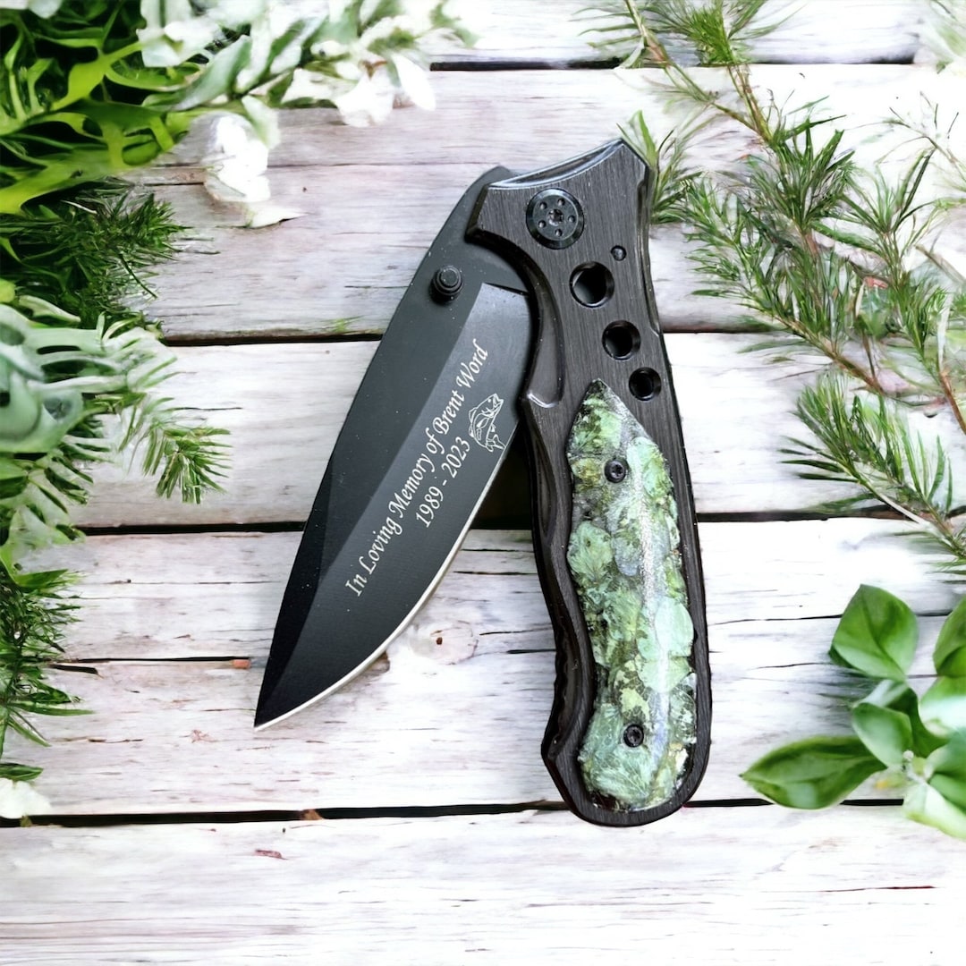 Funeral Flower Knife, Memorial Knife, Knife Made With Flower Petals ...