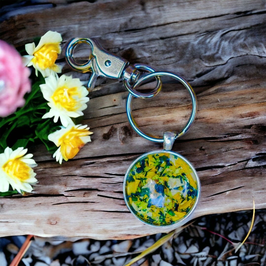 30mm Keychain. Wedding Flowers. Memorial Jewelry, Jewelry Made Funeral ...